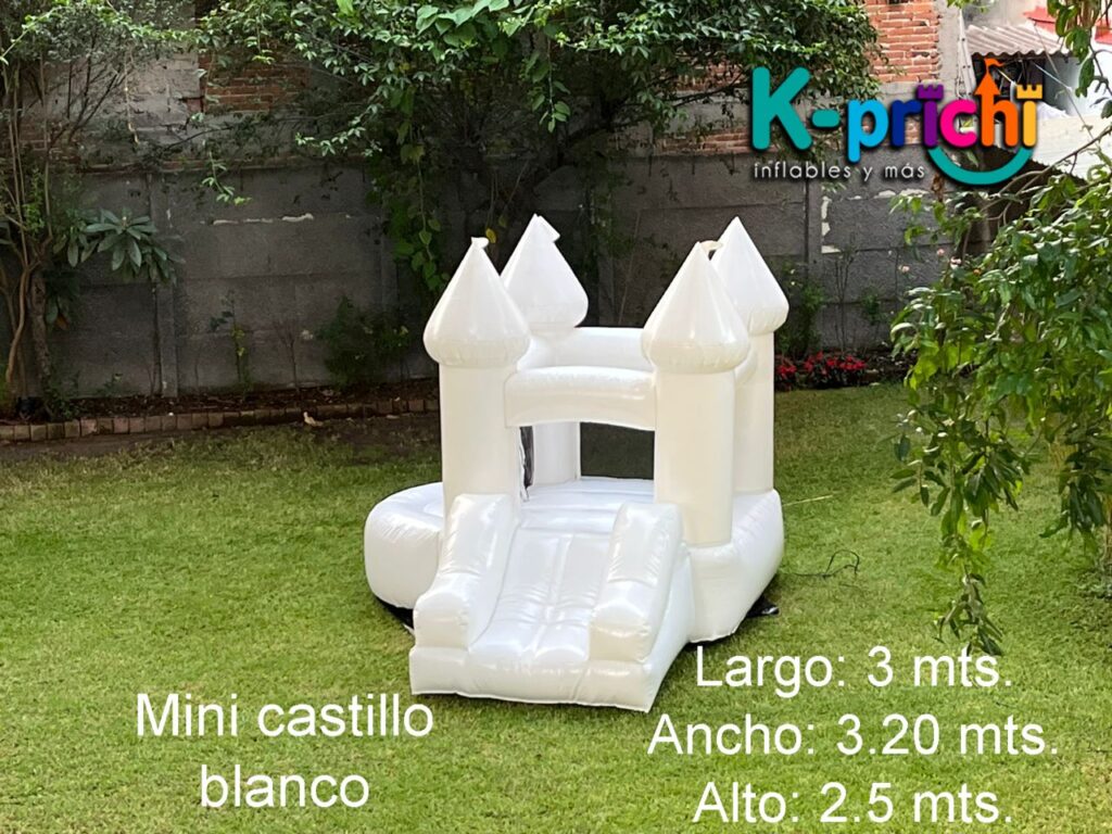 Renta ya Mini castillo blanco| K-prichi Inflables