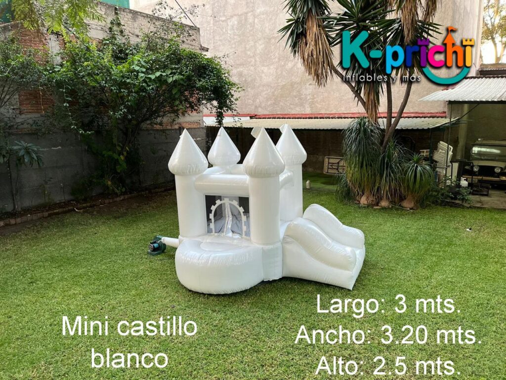 Renta ya Mini castillo blanco| K-prichi Inflables
